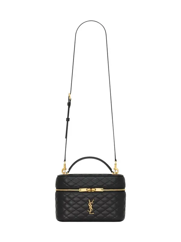 Saint Laurent Gaby Vanity Bag In Lambskin - Black