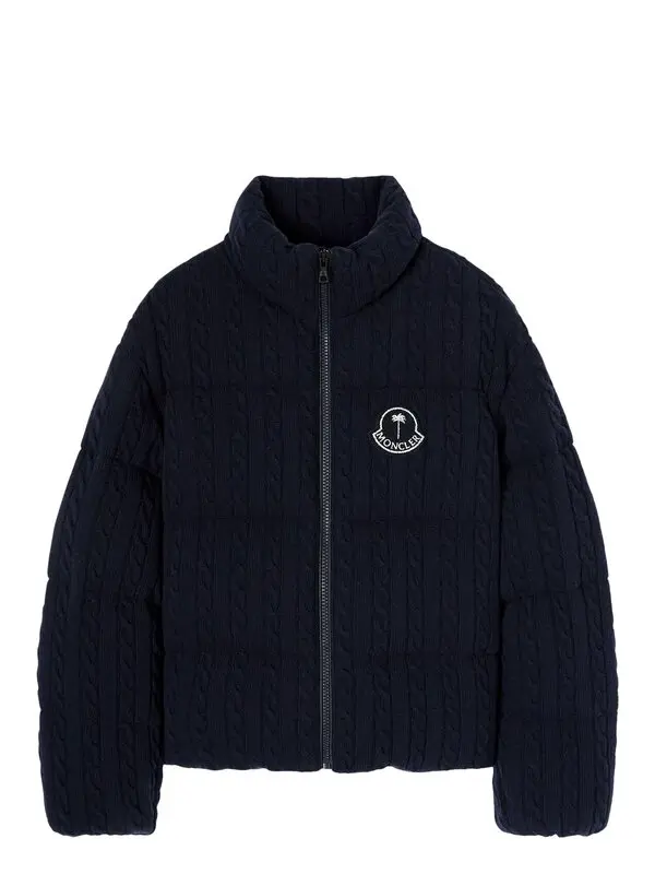 Moncler X Palm Angels Austru Wool Down Jacket - Blue