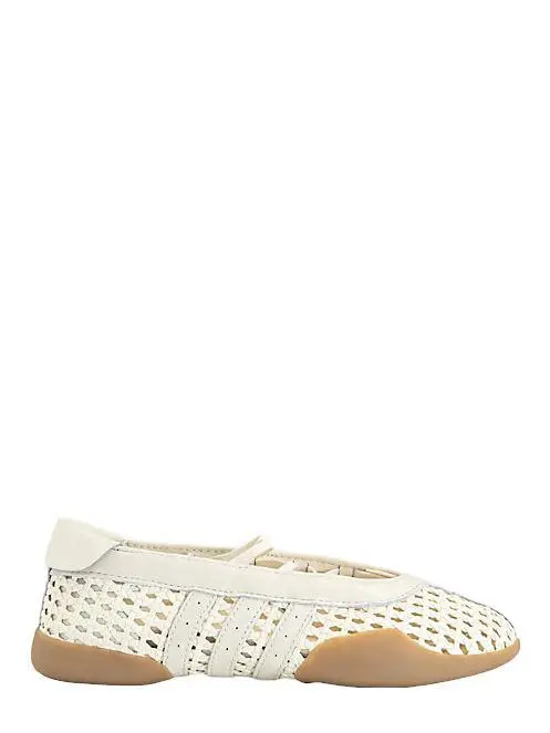 Adidas Woven Leather Ballet Flats - Cream White Cream White