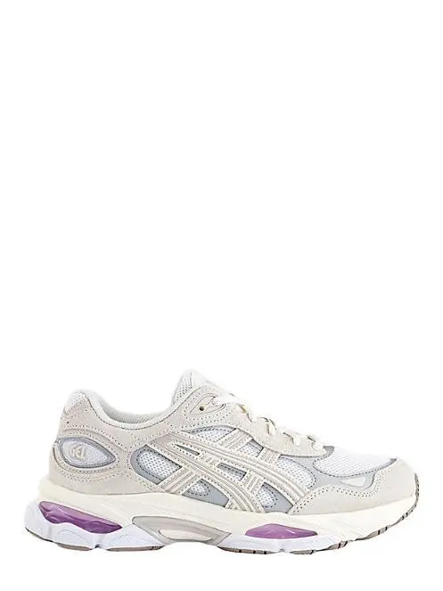 Asics Gel-nyc 2.0 Suede And Mesh Trainers - White Taro Purple