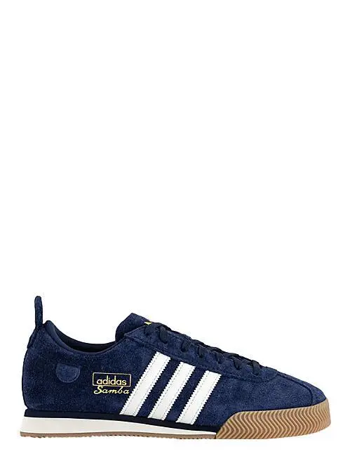 Adidas Samba 62 Suede Trainers - Night Indigo Chalk White