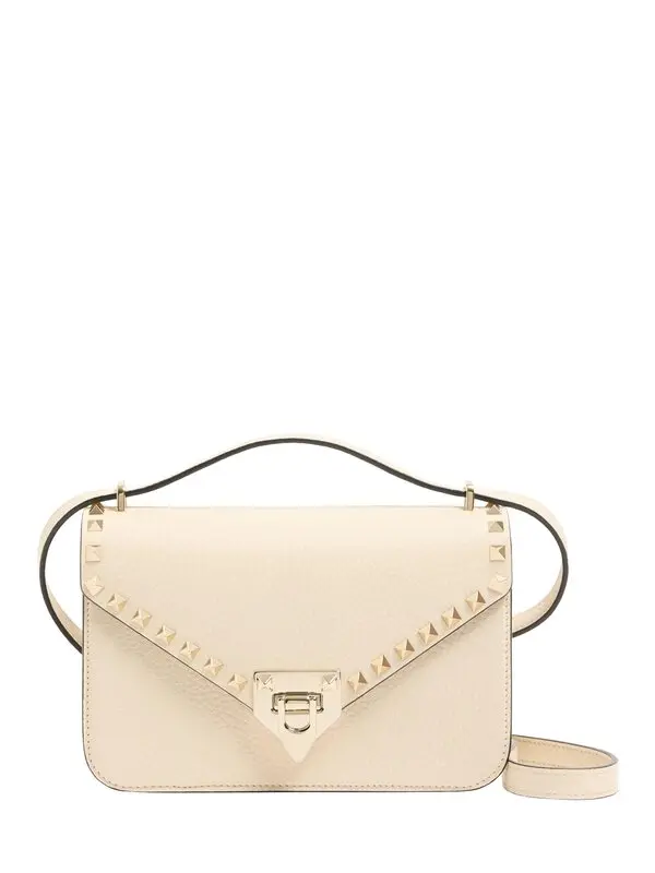 Valentino Garavani Small Rockstud Shoulder Bag - White