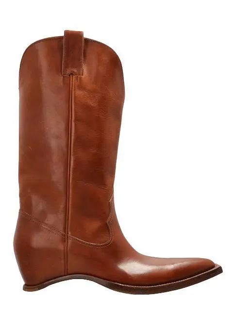 MAISON MARGIELA Heelless Western Leather Boot - Cognac
