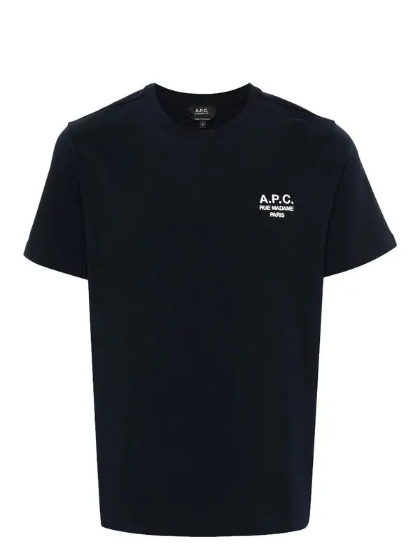 A.p.c. Cotton Jersey Crewneck T-shirt - Blue