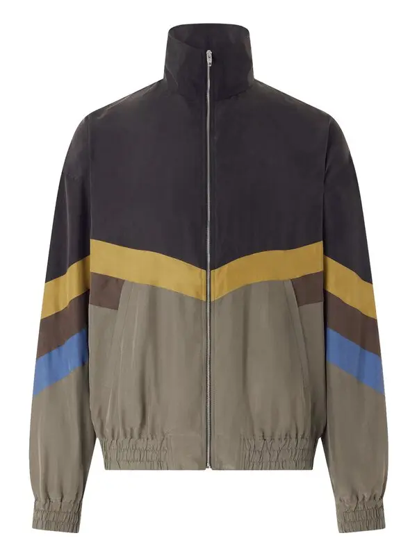 Valentino Garavani Paneled Silk Zip-up Jacket - Multi