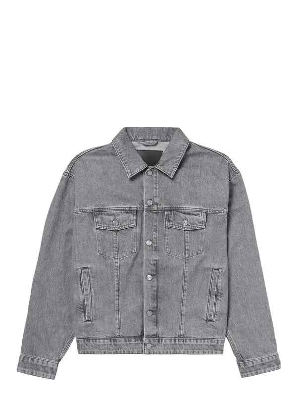 Nn07 Roy Denim Trucker Jacket - Gray