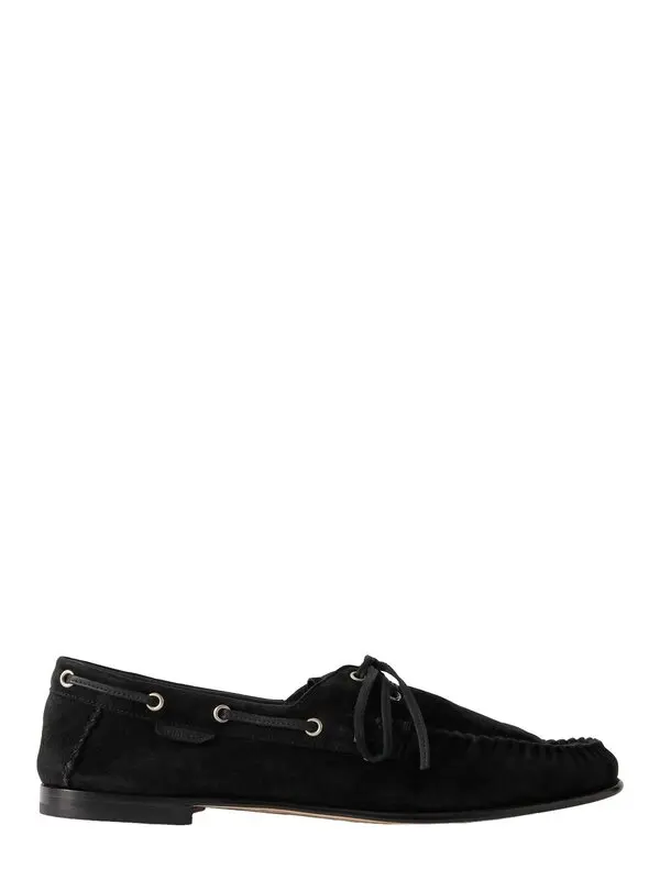 TOM FORD Theo Suede Boat Shoes - Black