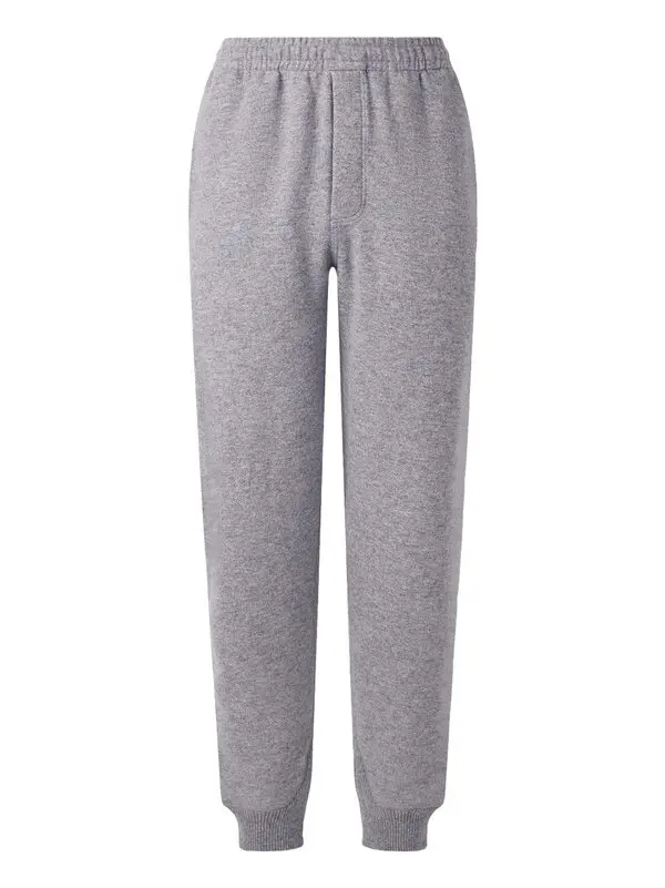 TOM FORD Tapered Cashmere And Cotton-blend Sweatpants - Gray