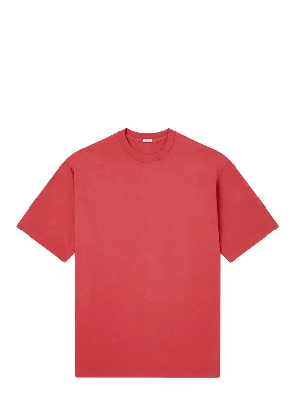 A.PRESSE Cotton-jersey T-shirt - Red