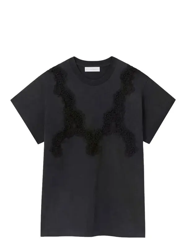 Stella McCartney Lace Detail T-shirt - Midnight