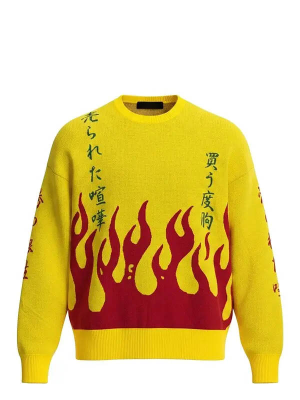 TOKKOU Pullover Knit Sweater - Yellow