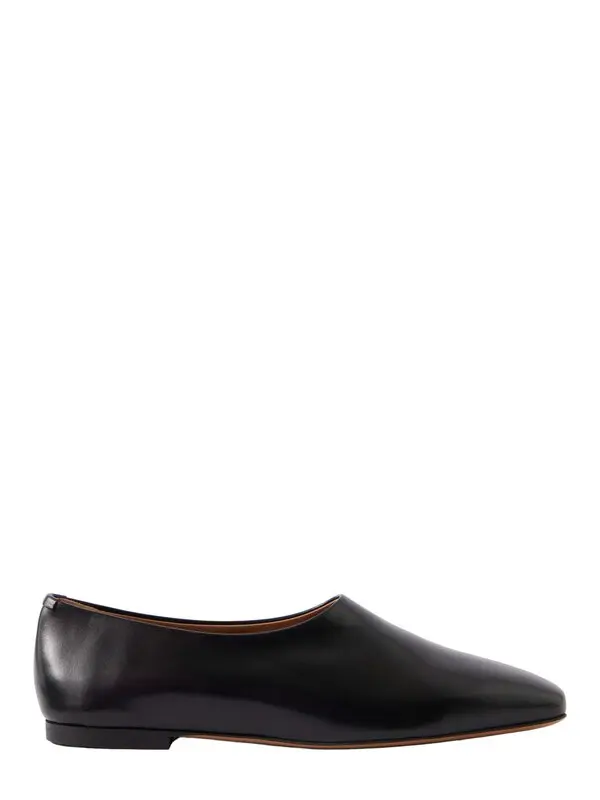 JIL SANDER Ballerina Prince Leather Flats - Black