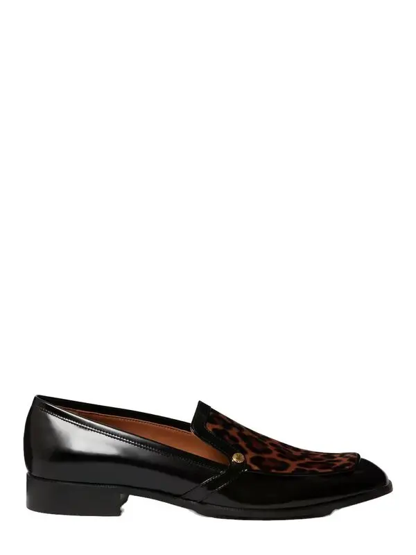 Stella McCartney Leopard-print Loafers - Black