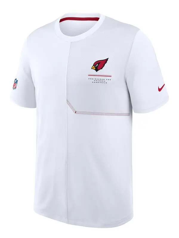 Nike Arizona Cardinals Dri-fit Nfl Sideline Coach Top - White