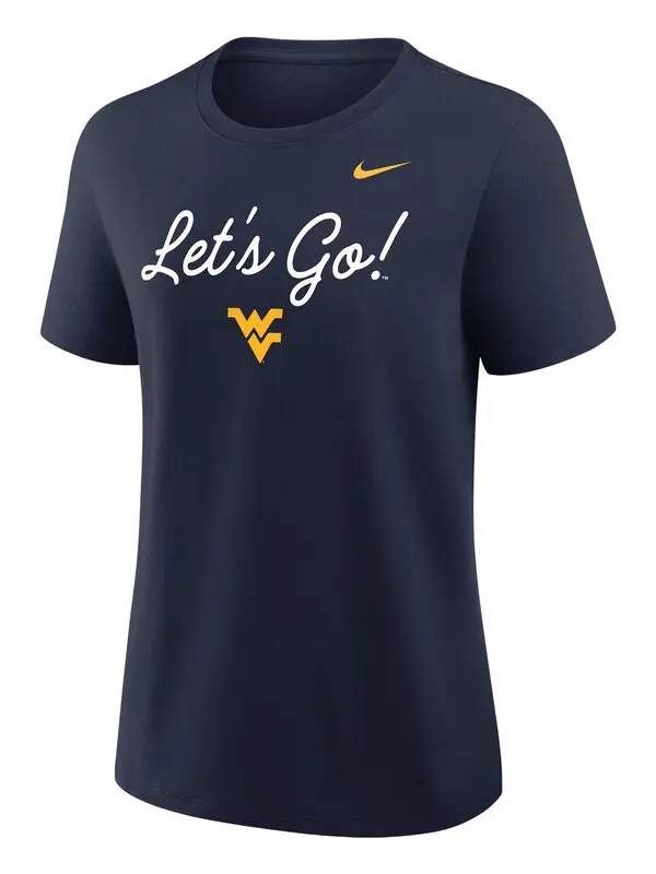 Nike West Virginia Script Mantra Logo College T-shirt - Blue