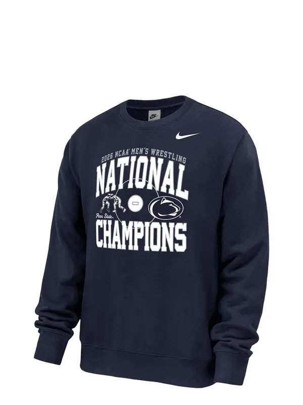 Nike Penn State Nittany Lions National Champions Crew-neck Sweatshirt - Blue