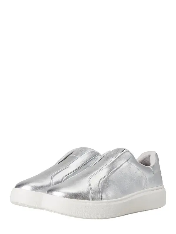 Fitflop Rtg Leather Laceless Sneakers - Silver