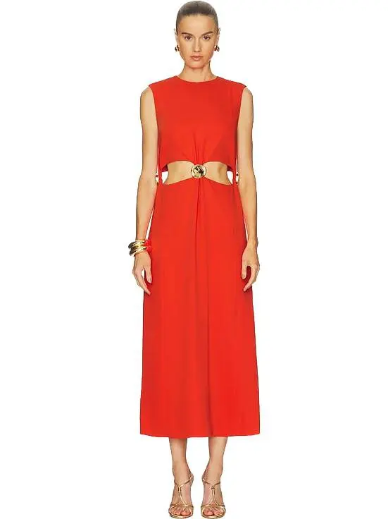 Alexis Nils Dress - Red Orange