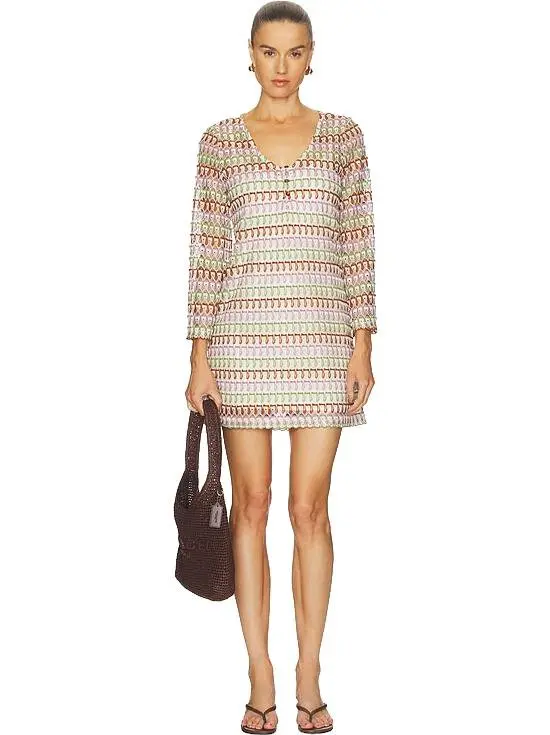 Veronica Beard Novien Dress - Deep Ochre & Dove Multi