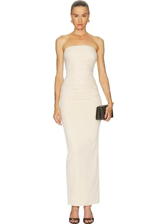 NAKEDVICE The Evelyn Strapless Maxi Dress - Vanilla