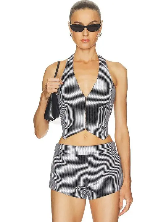 NAKEDVICE The Staten Stripe Vest - Black & White