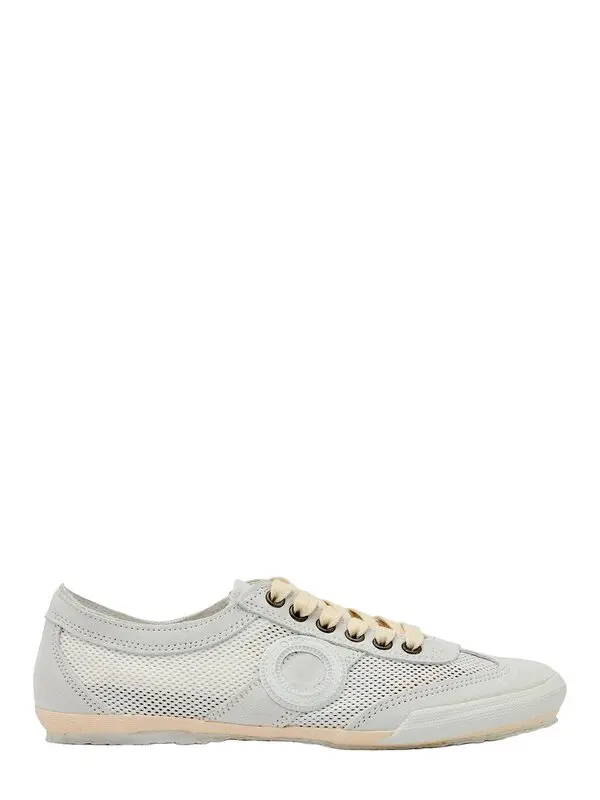 ARO Retro Lace-up Sneakers With Mesh Detailing - White