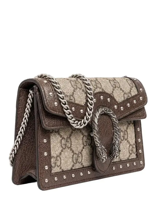 Gucci Dionysus Super Mini Shoulder Bag With Tiger Head Buckle - Brown