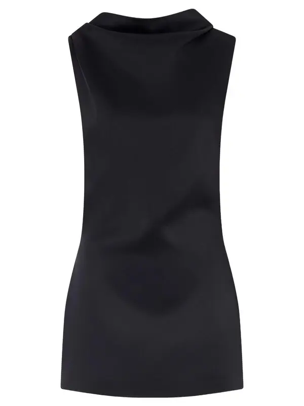 Khaite Crepe Mini Dress - Black