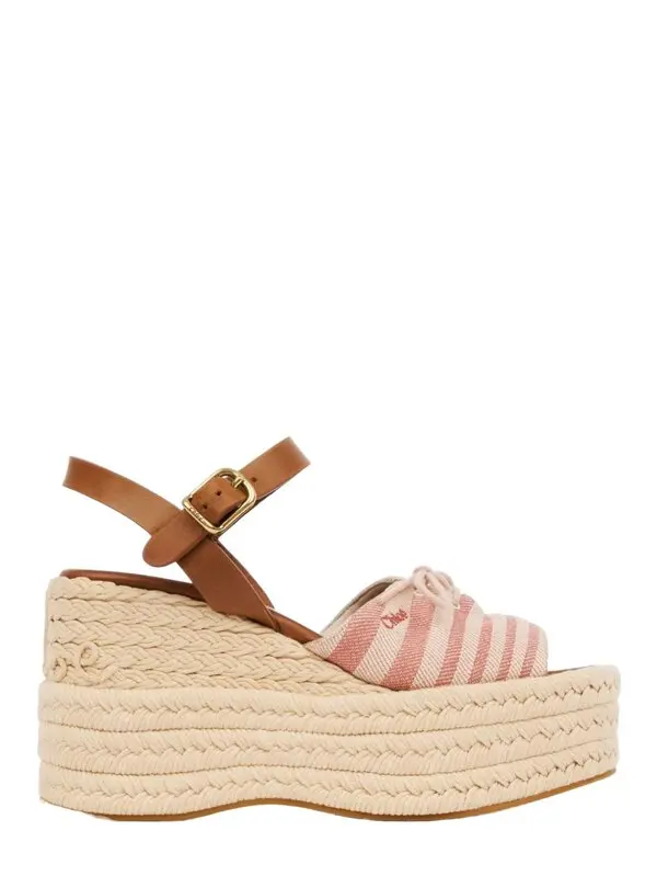 Chloé Isla Wedge Espadrilles - Wood Rose