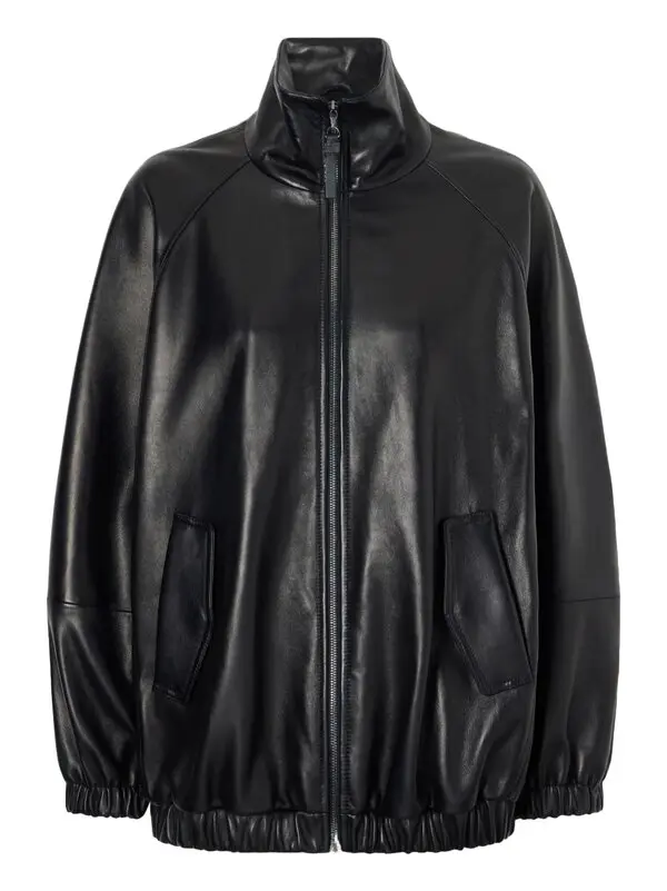 Brunello Cucinelli Zip-up Leather Jacket - Black