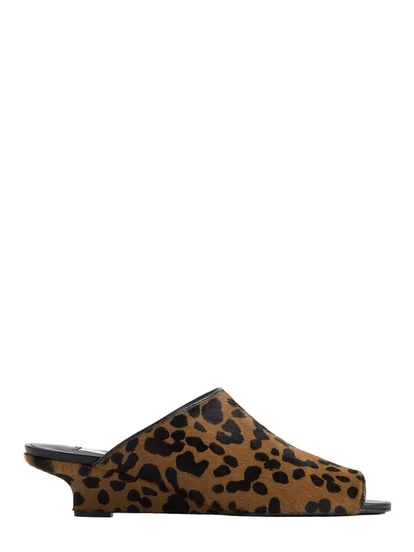 TOTEME Round Toe Wedge Heel Mules - Black