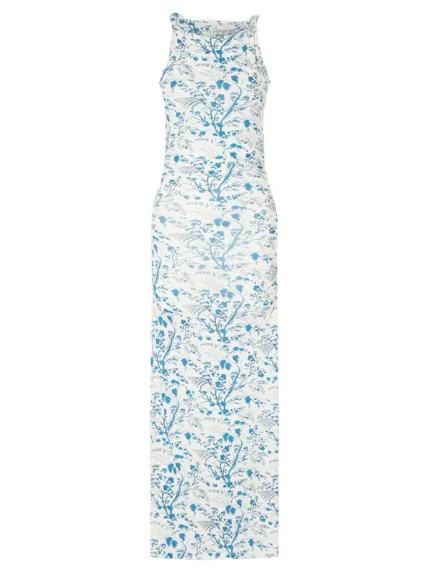 Erdem Gathered Maxi Dress - White