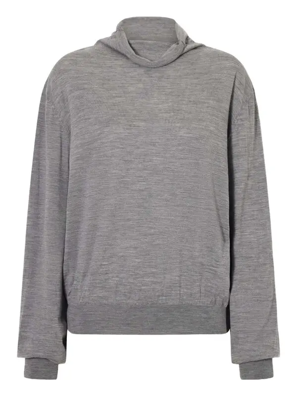 Khaite Wool Turtleneck Sweater - Gray