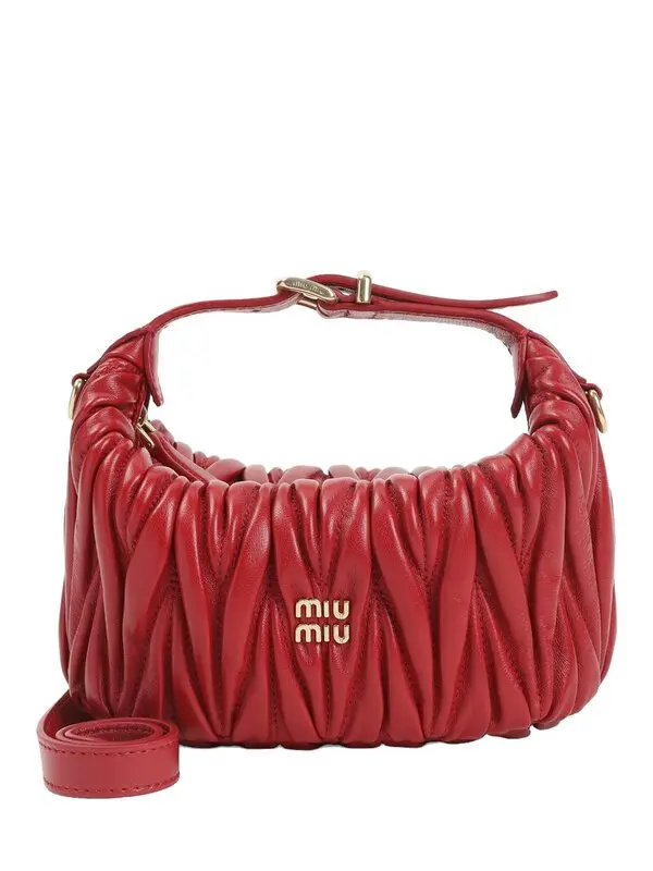 Miu Miu Lamb Leather Mini Bag - Red