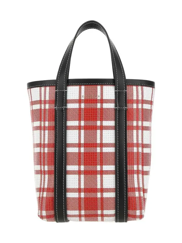 Balenciaga Printed Leather Small Barbes Shopping Bag - Multicolor