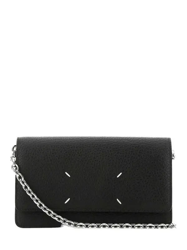 MAISON MARGIELA Leather Crossbody Bag - Black