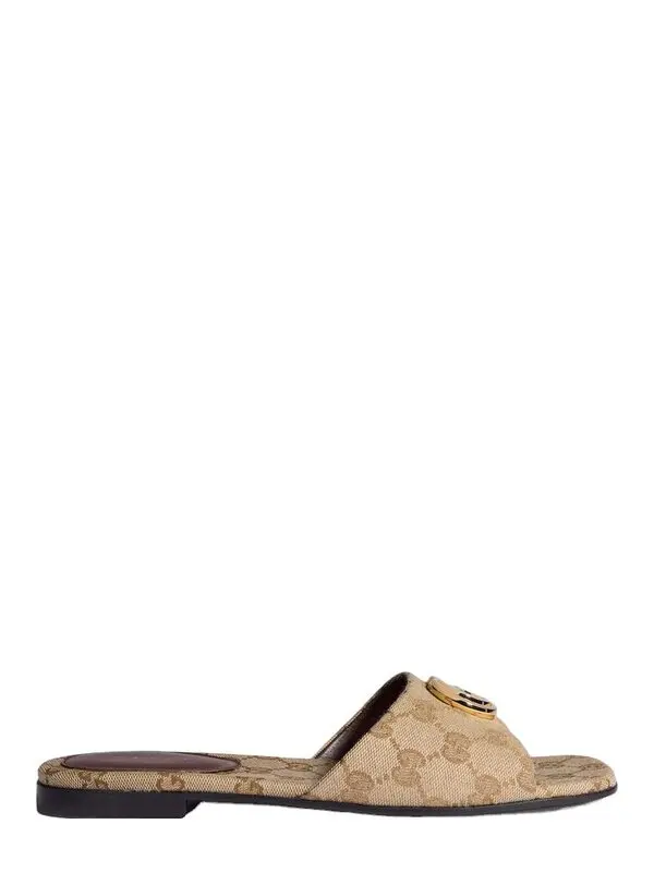 Gucci Gg Canvas Slider Sandals - Multicolor
