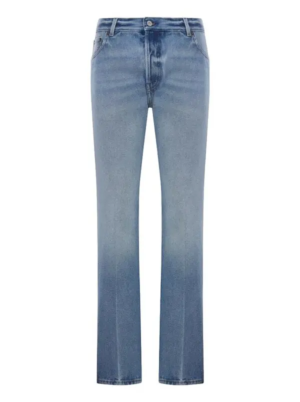 Miu Miu Five-pocket Washed Denim Trousers - Multicolor