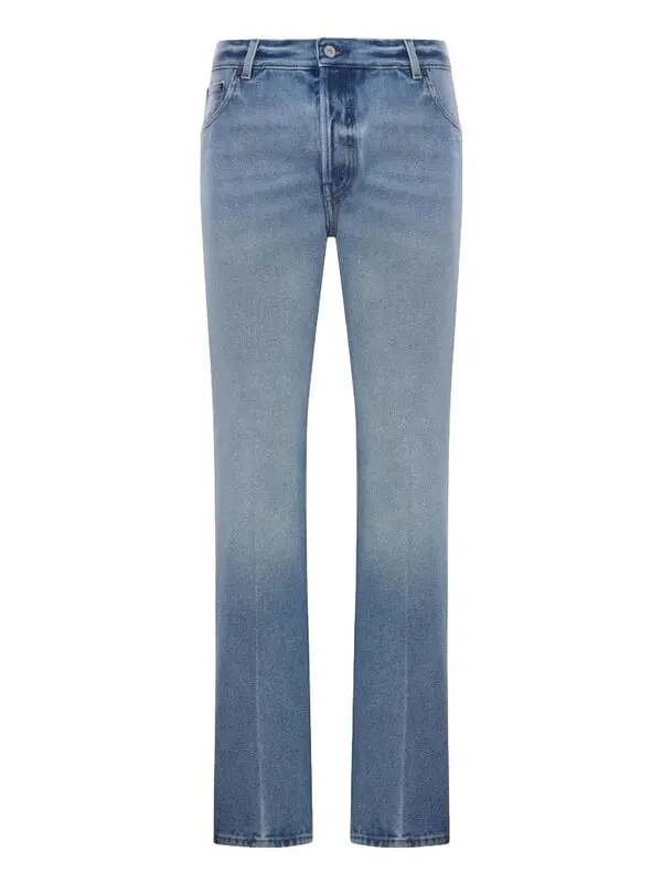 Miu Miu Five-pocket Washed Denim Trousers - Multicolor
