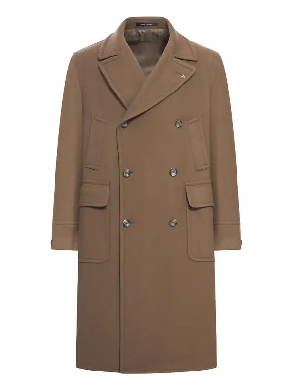 Tagliatore Wool Blend Coat - Brown
