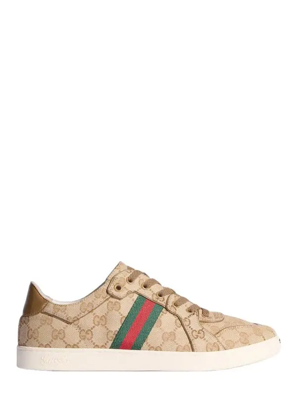 Gucci Low Stretch Gg Canvas Lace-up Sneakers - Multicolor