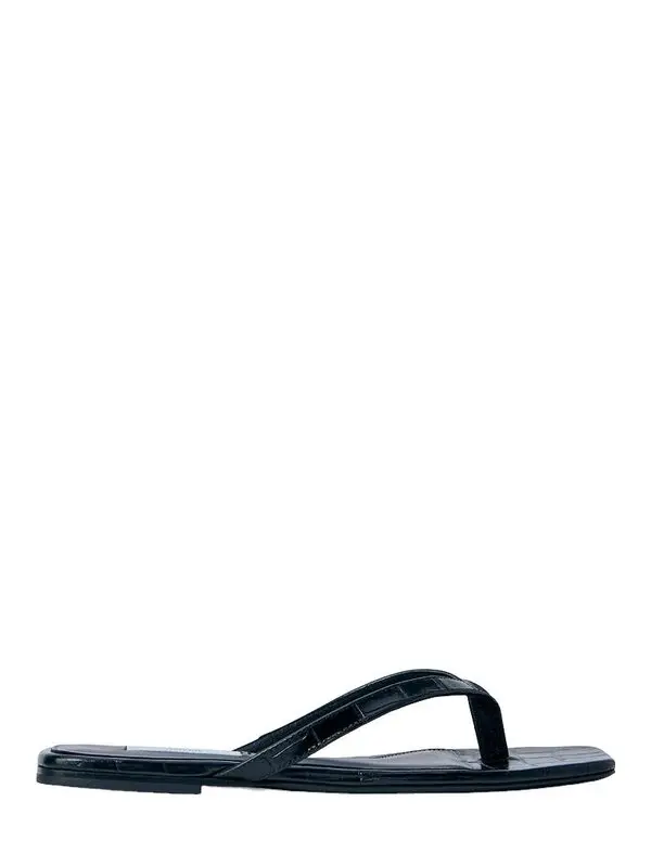 TOTEME Croc-effect Flip-flops - Black