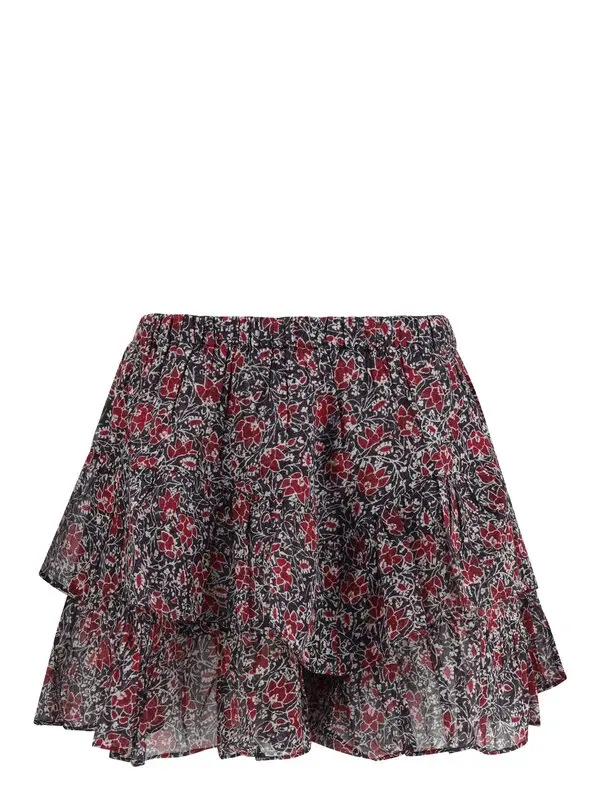 Isabel Marant Étoile Floral Ruffled Cotton Shorts - Purple