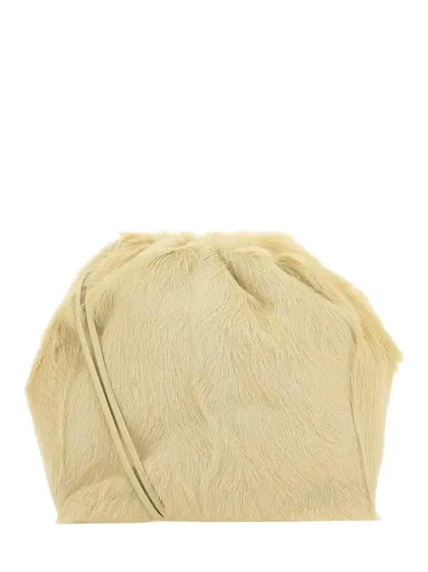 JIL SANDER Fur Dumpling Bucket Bag - Yellow