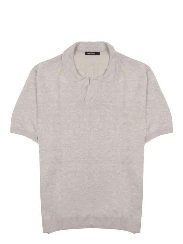 Tagliatore Polo In Lino - Cream