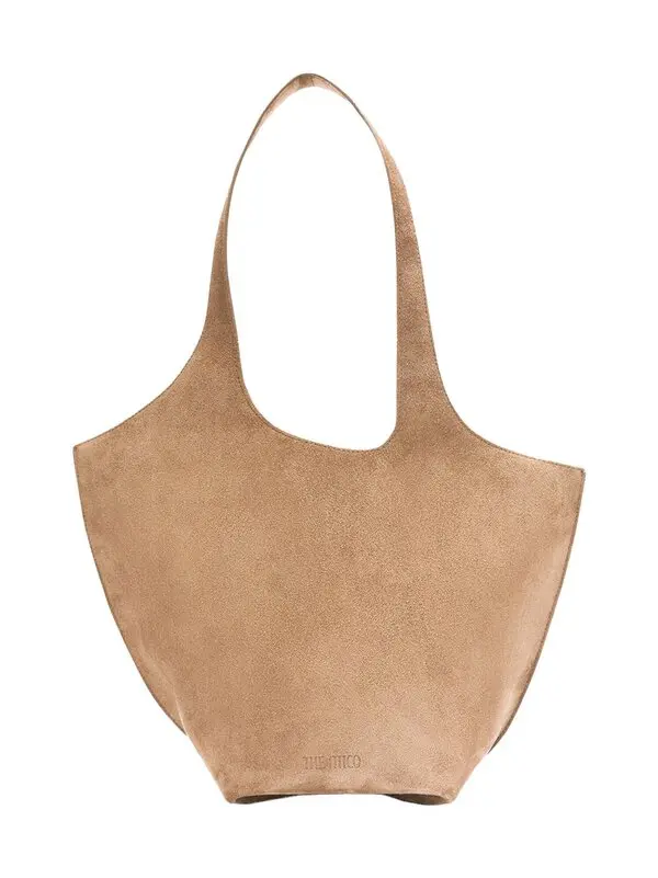 Attico The Scoop Bag In Leather - Brown