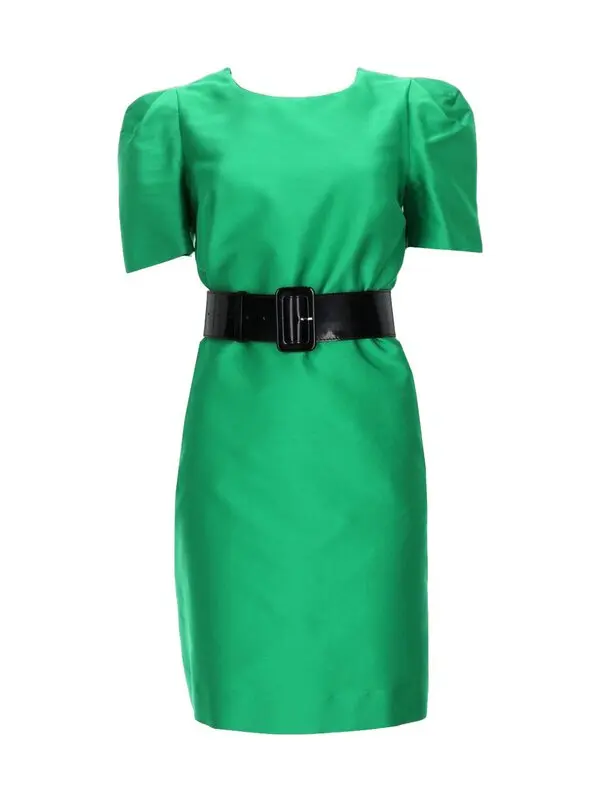 P.a.r.o.s.h Satin Belted Mini Dress - Multicolor