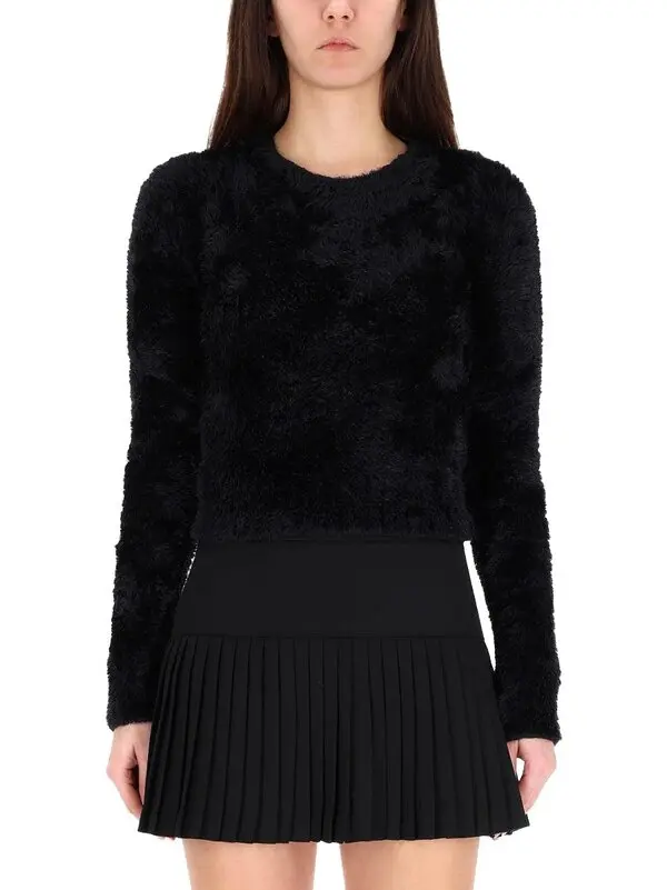 MARINE SERRE Wild Fluffy Jersey - Black