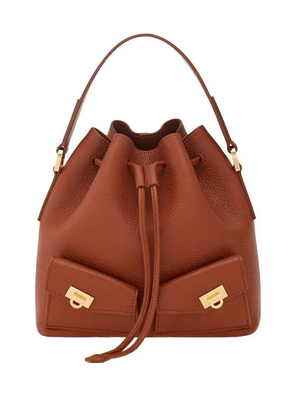 FERRAGAMO Multi Pocket Bucket Bag - Brown