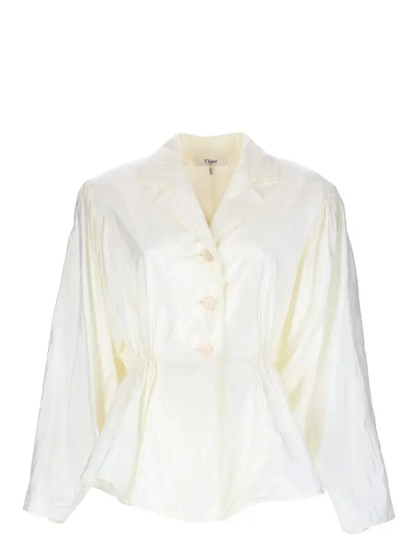 Chloé Silk Blend Top - Cream